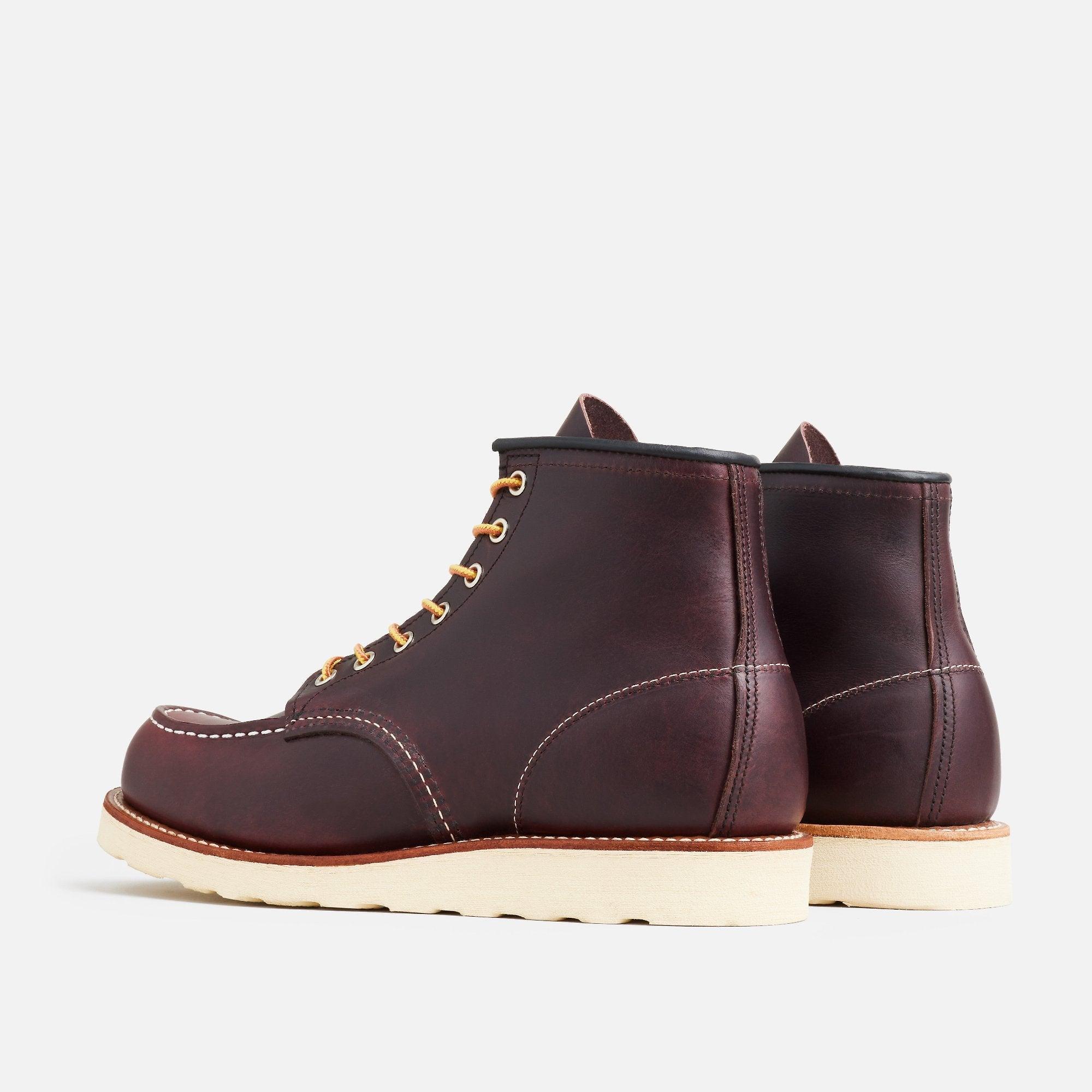 Red Wing Classic Moc Toe 6" Boot Excalibur Leather - Black Cherry - Style 8847 | British Attire