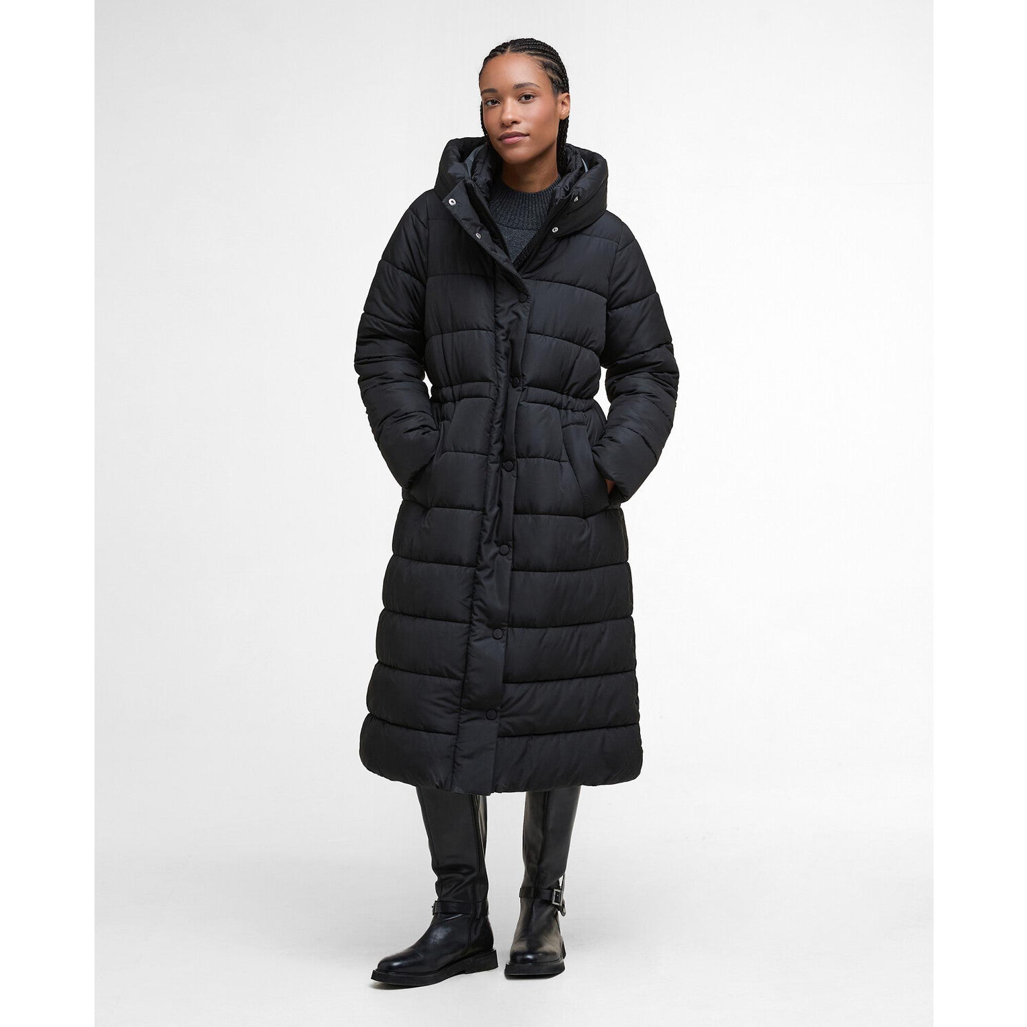 Barbour Women's Freya Puffer Jacket - Black/Onyx Tartan | British Attire