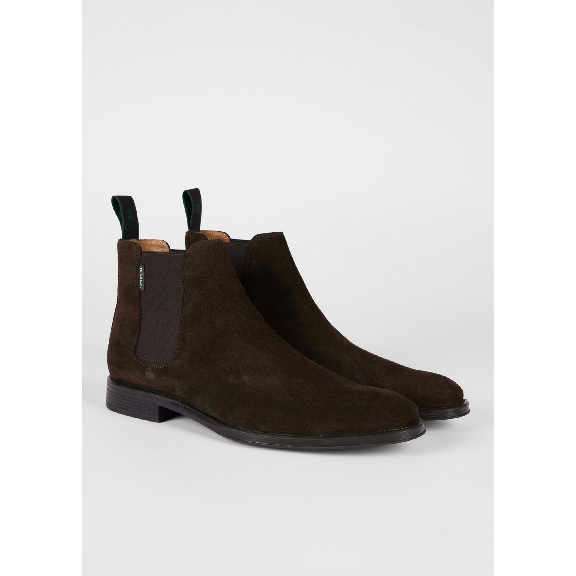 PS By Paul Smith Men's Augustus Chelsea Boots - Dark Brown Suede ...